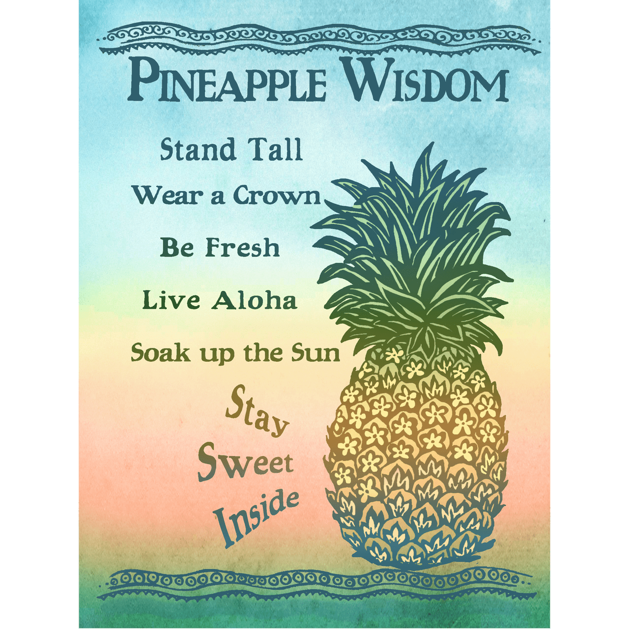 Pineapple Wisdom Print – Banana Patch Studio