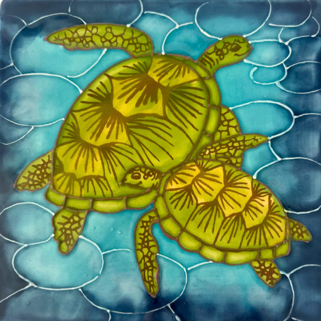 Tile 6"-Ocean Honu – Banana Patch Studio