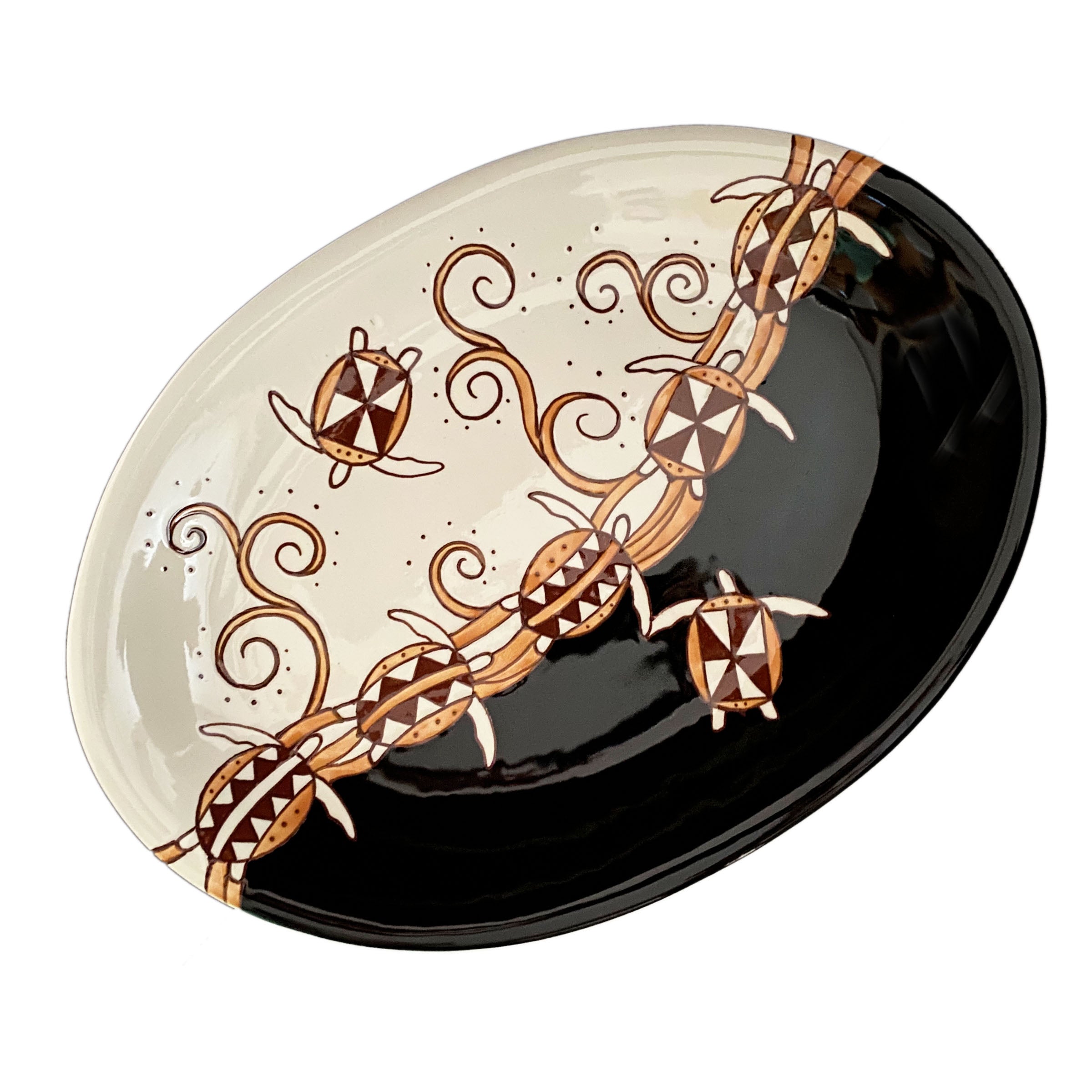 Tapa Honu Oval Coupe Platter – Banana Patch Studio