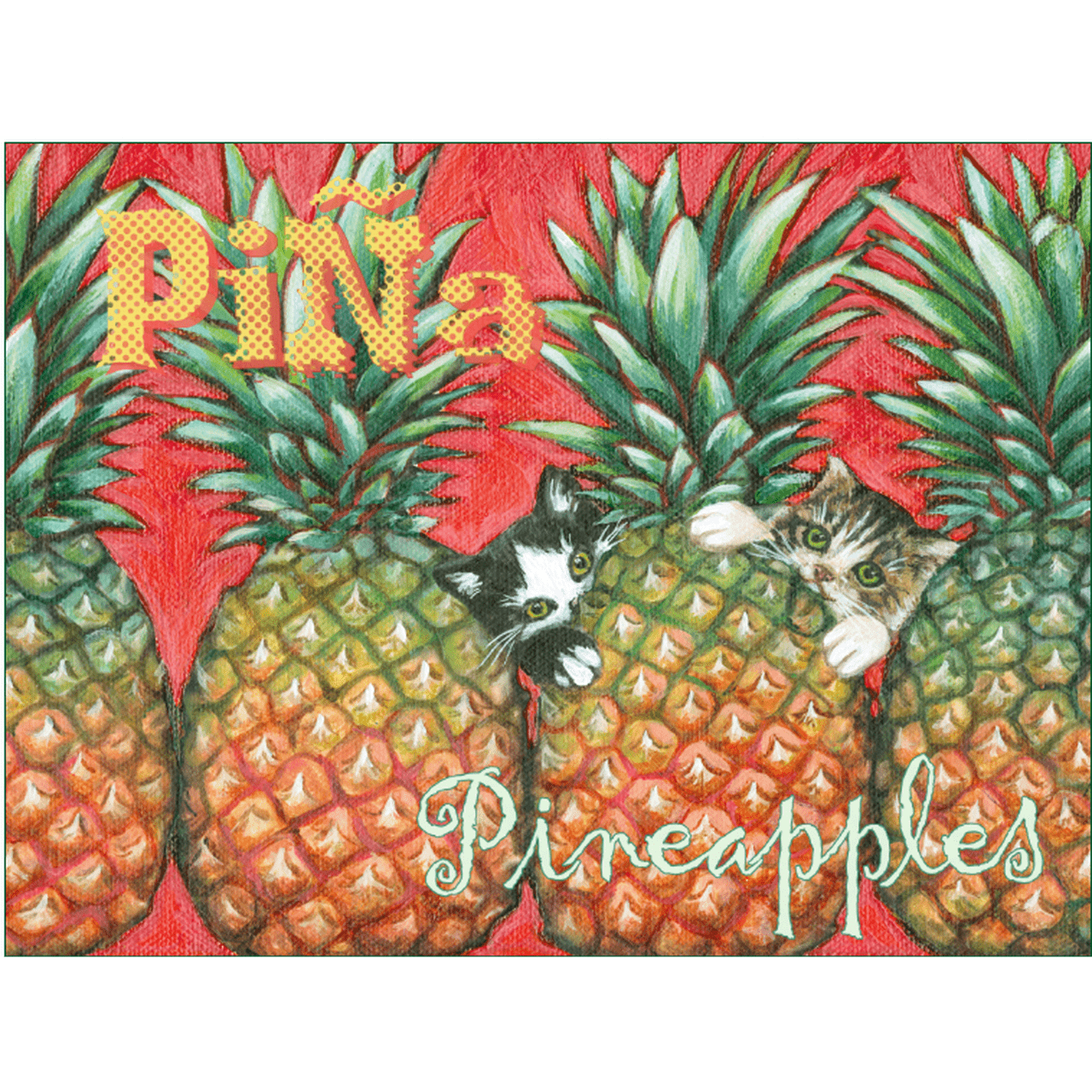 Pineapple Kitten Print – Banana Patch Studio