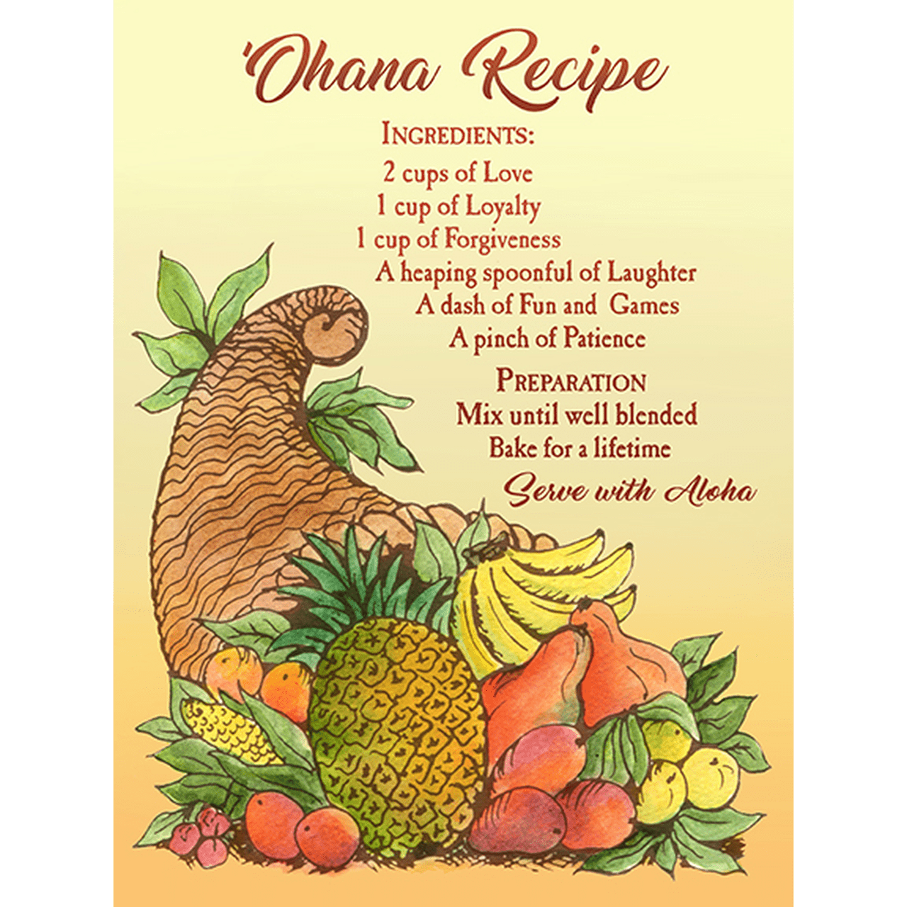 Ohana Recipe – Banana Patch Studio